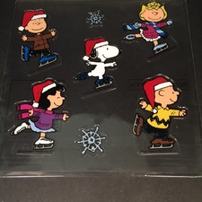 Peanuts Window Clings Jelz Christmas Skating Charlie Brown Snoopy for ...