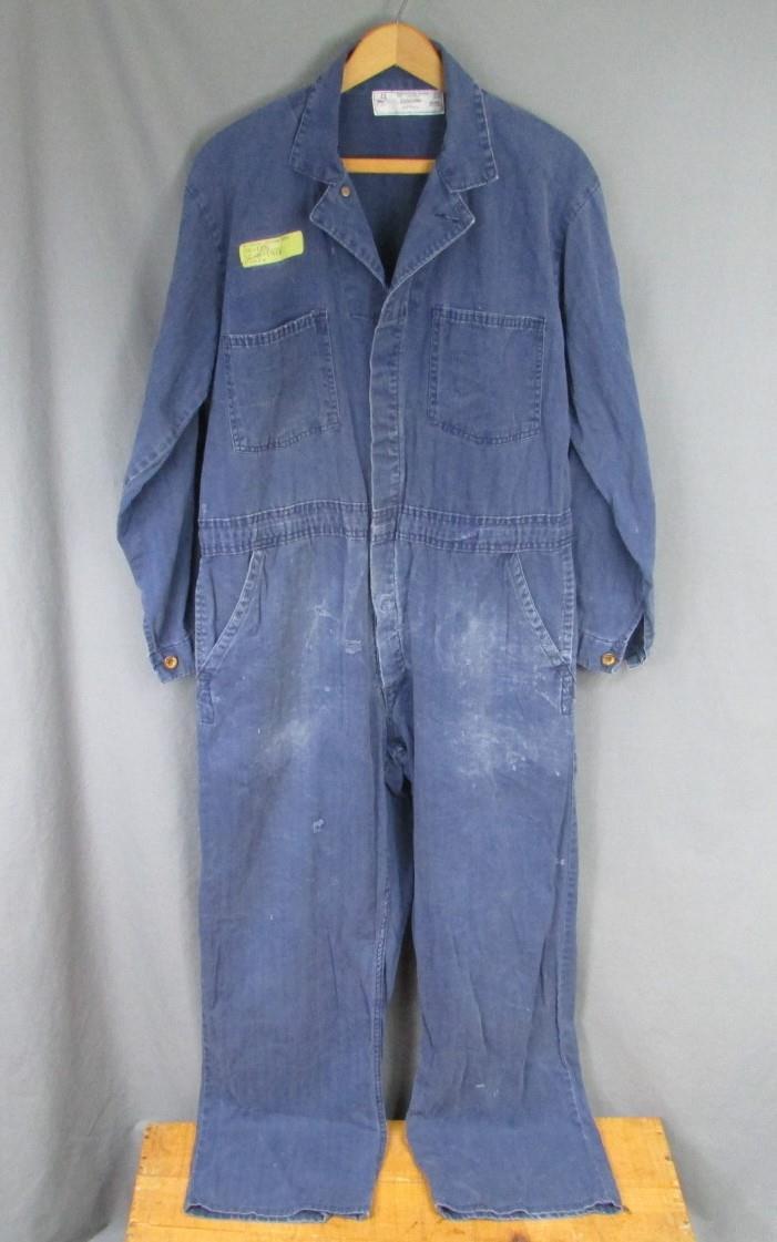 Vintage 1960s Universal Overall Herringbone Twill Wor… - Gem