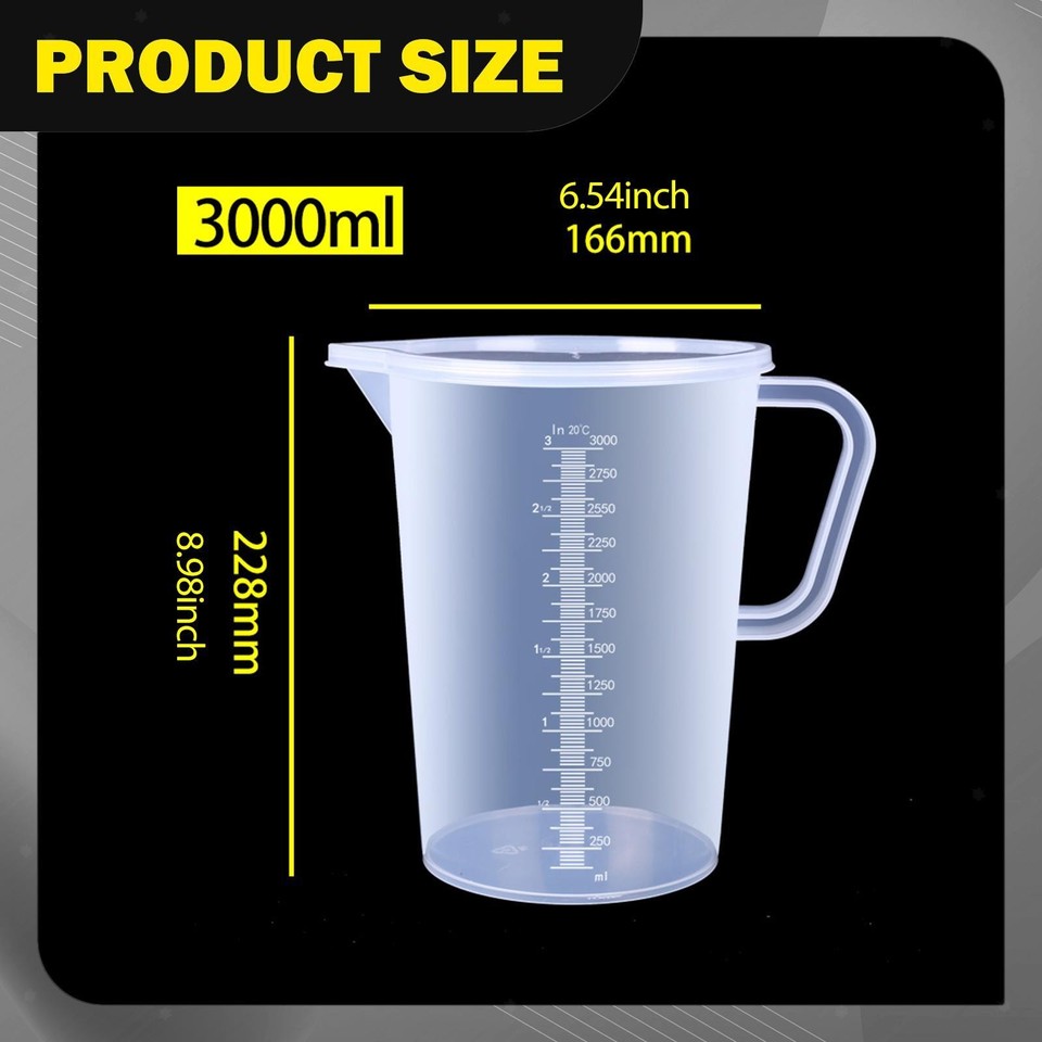 Measuring Cup Pitcher Clear Markings Liquid Measuring Jug for Oil Water ...