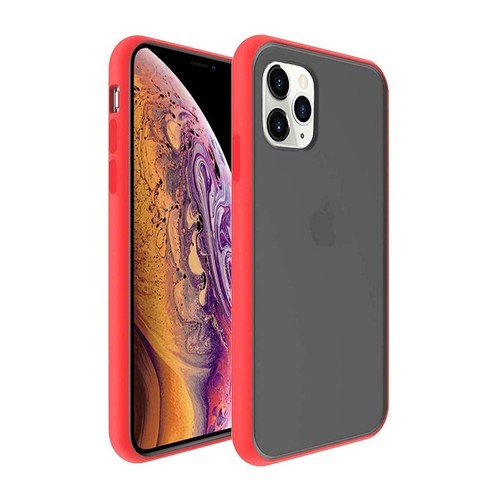 Transparent Frosted PC Bumper Case For Apple iPhone 11/XR (6.1") - Red ...