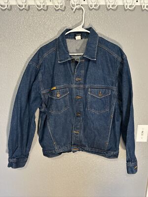Prison Blues Trucker Jacket Size L Denim Jean Made in USA PRSN BLU ...