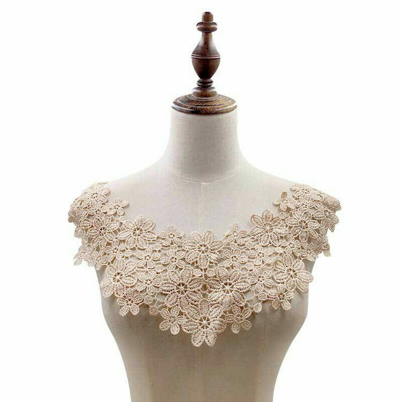 Lace Collar Trims Embroidered Applique Neckline Sewing Applique Patch ...