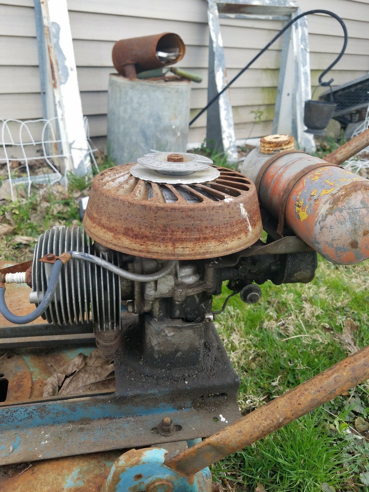 Vintage Sears Push Mower Old Engine See Pics untested parts or restore ...