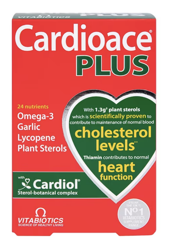 Vitabiotics Cardioace Plus 60 Capsules Omega-3 Garlic Lycopene Plant ...