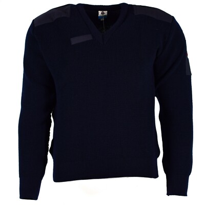 Original Dutch army pullover Commando Jumper dark blue V-neck sweater ...