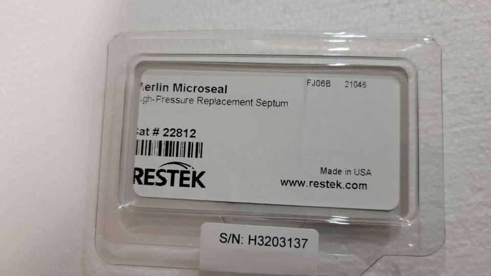 Restek Merlin Microseal Cat 22812, Brand New | eBay