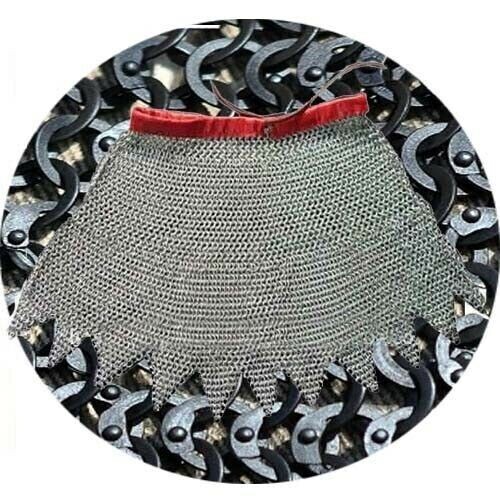 CHAIN MAIL SKIRT, MILD STEEL MEDIEVAL KNIGHT 9 MM FLAT RIVETED WITH ...