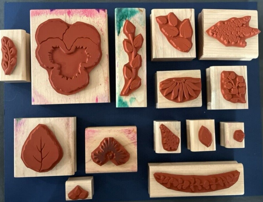 Stampin’ Up! Lot 1996 Definitely Decorative Pansies plus Ivy, floral 14 ...