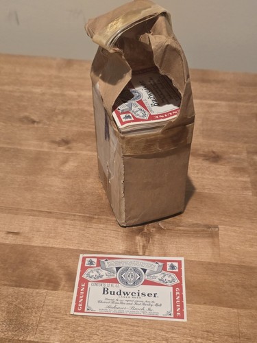 Vintage Budweiser LAGER BEER Bottle Labels 24 Count Original Unused ...