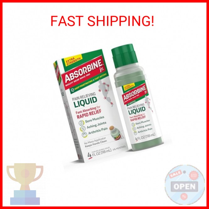 Absorbine Jr. Extra Strength Pain Relieving Liquid, Liquid Pain ...