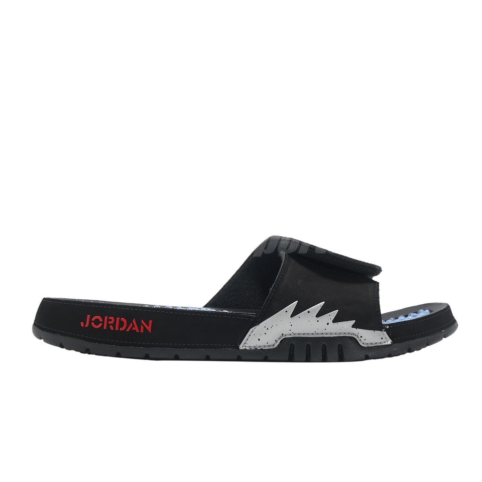 Nike Jordan Hydro V 5 Retro Black Metallic Men Slip On Casual Sandal ...