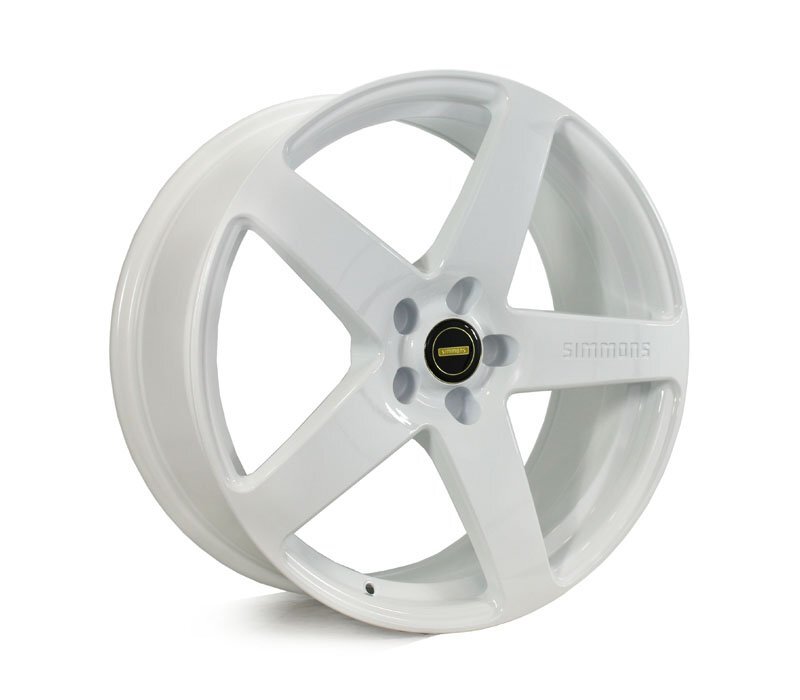 To Suit VW TIGUAN WHEELS PACKAGE: 20x8.5 20x10 Simmons FR-C Full White ...
