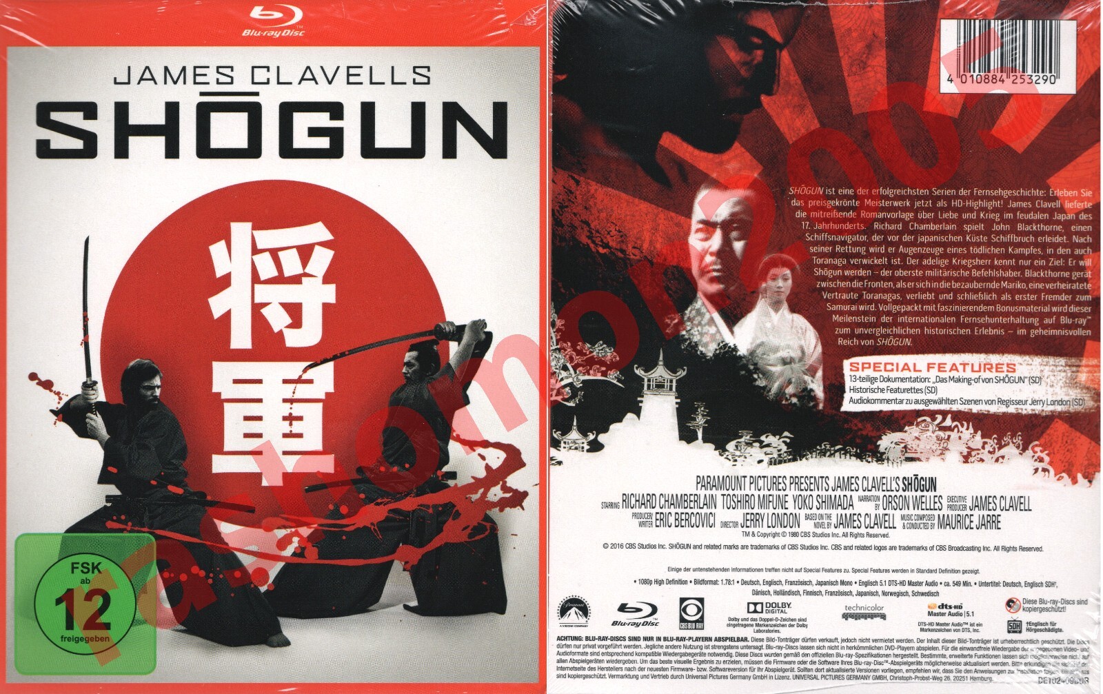 Blu-ray SHOGUN 1980 Richard Chamberlain Toshiro Mifune James Clavell ...
