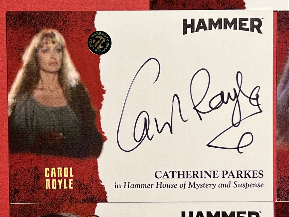 HAMMER Horror Series1 - 7 RARE White Version Autograph Card Set 7/9 NOT ...
