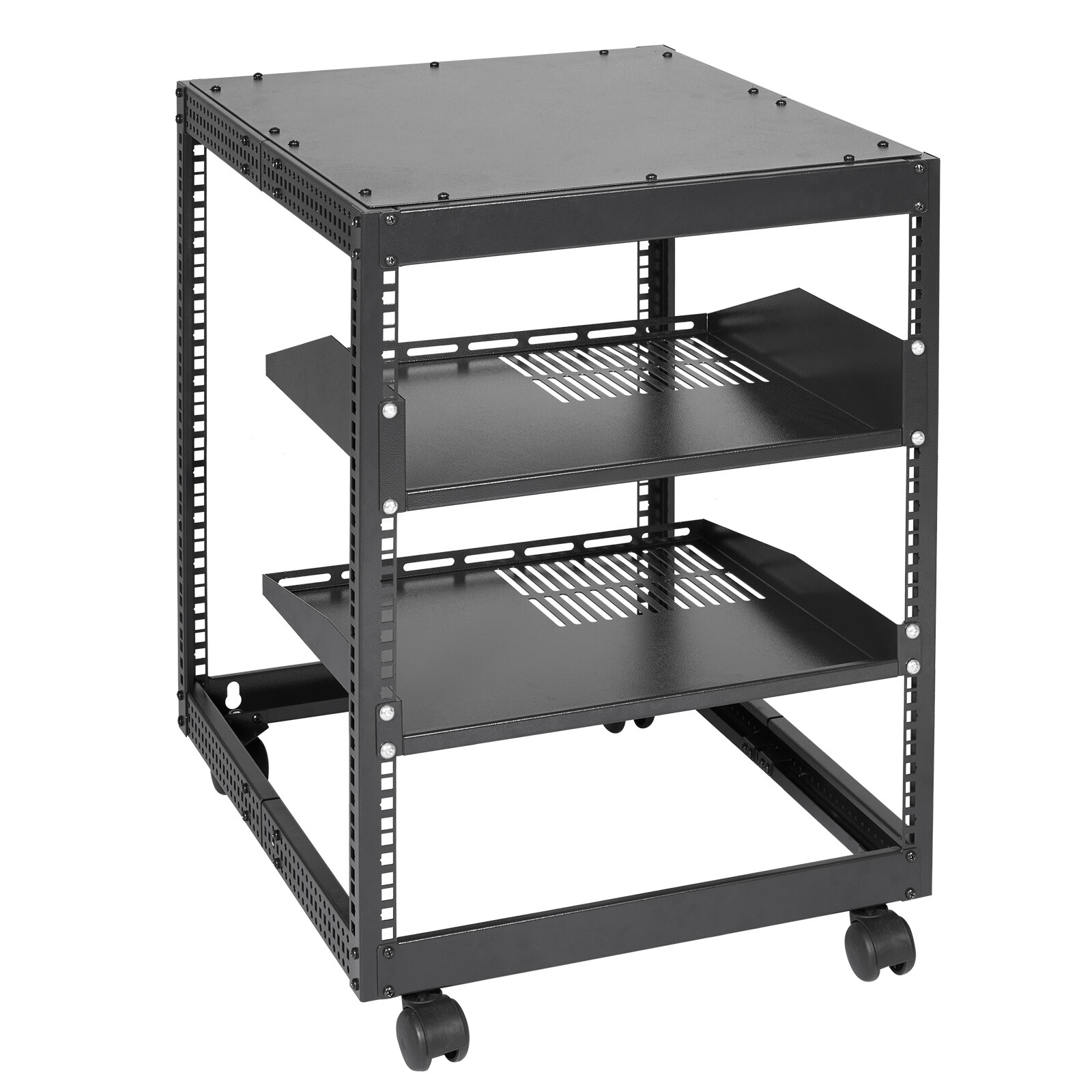 VEVOR 12U 4 Post Open Frame Server Rack Network Enclosure 23''-40 ...