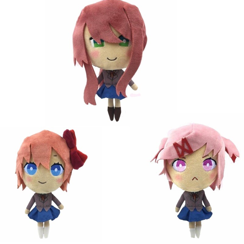 Anime Doki Doki Literature Club Monika Natsuki Sayori Plush Doll Toy ...