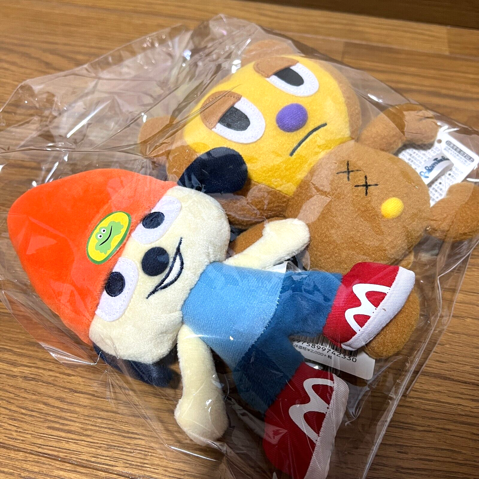 PARAPPA THE RAPPER Parappa & PJ BERRI Plush Doll toy Set of 2 Japan ...