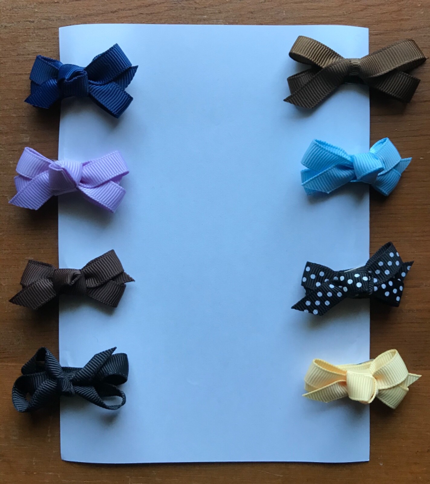 New lot of 8 mini snap clips~baby~toddler~grosgrain double bow~boutique ...