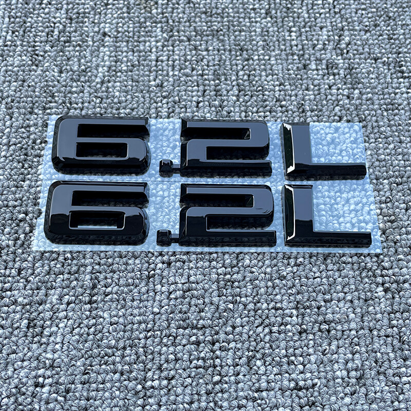 NEW For 2019-22 Silverado/Sierra 6.2L GM GMC Gloss Black Emblem ...