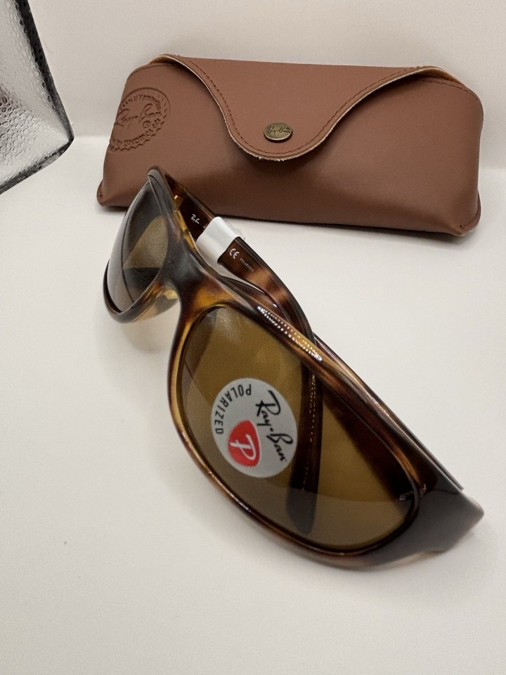 NEW Ray Ban Sport wrap Tortoise frame POLARIZED Brown lens Sunglass ...