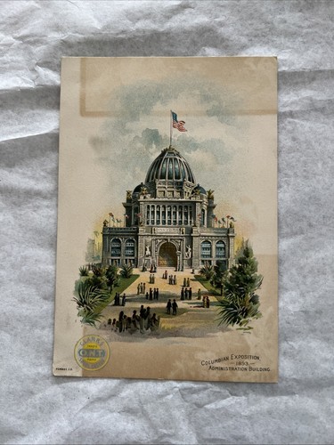 Clark's ONT Spool Cotton Thread COLUMBIAN EXPOSITION 1893 Vict Card ...