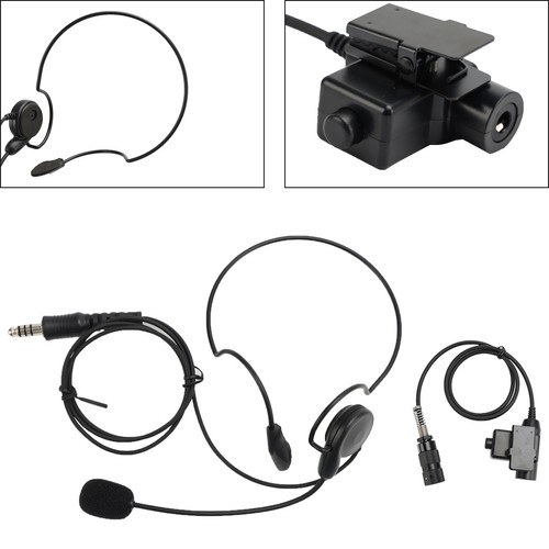 7.1-C7Rear Mount Big Plug Tactical Headset For AN/PRC-152 AN/PRC-148 ...