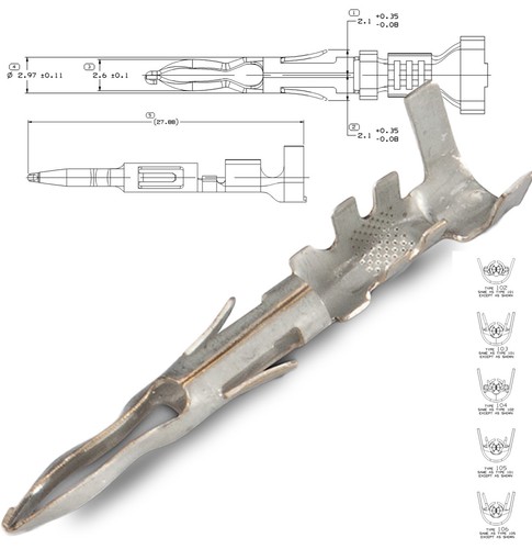 Delphi 12124587 Weather-Pack Male Terminal 10,12 GA, Tin Plated ( PACK ...