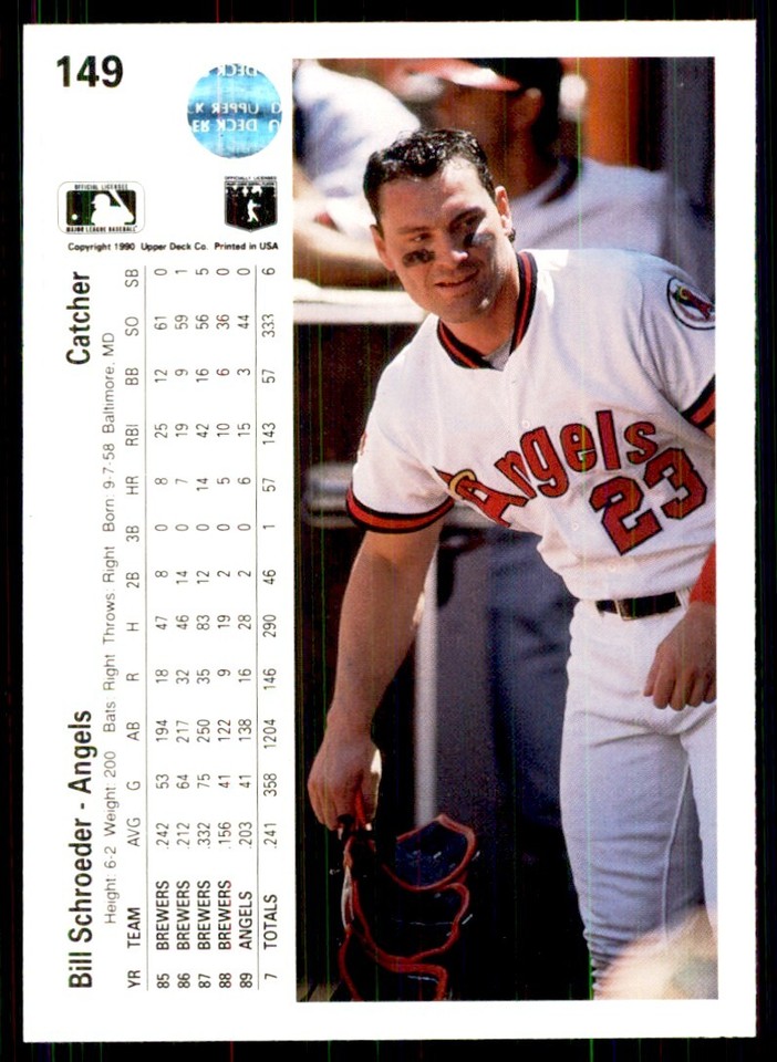 1990 Upper Deck Bill Schroeder Baseball Cards #149 | eBay