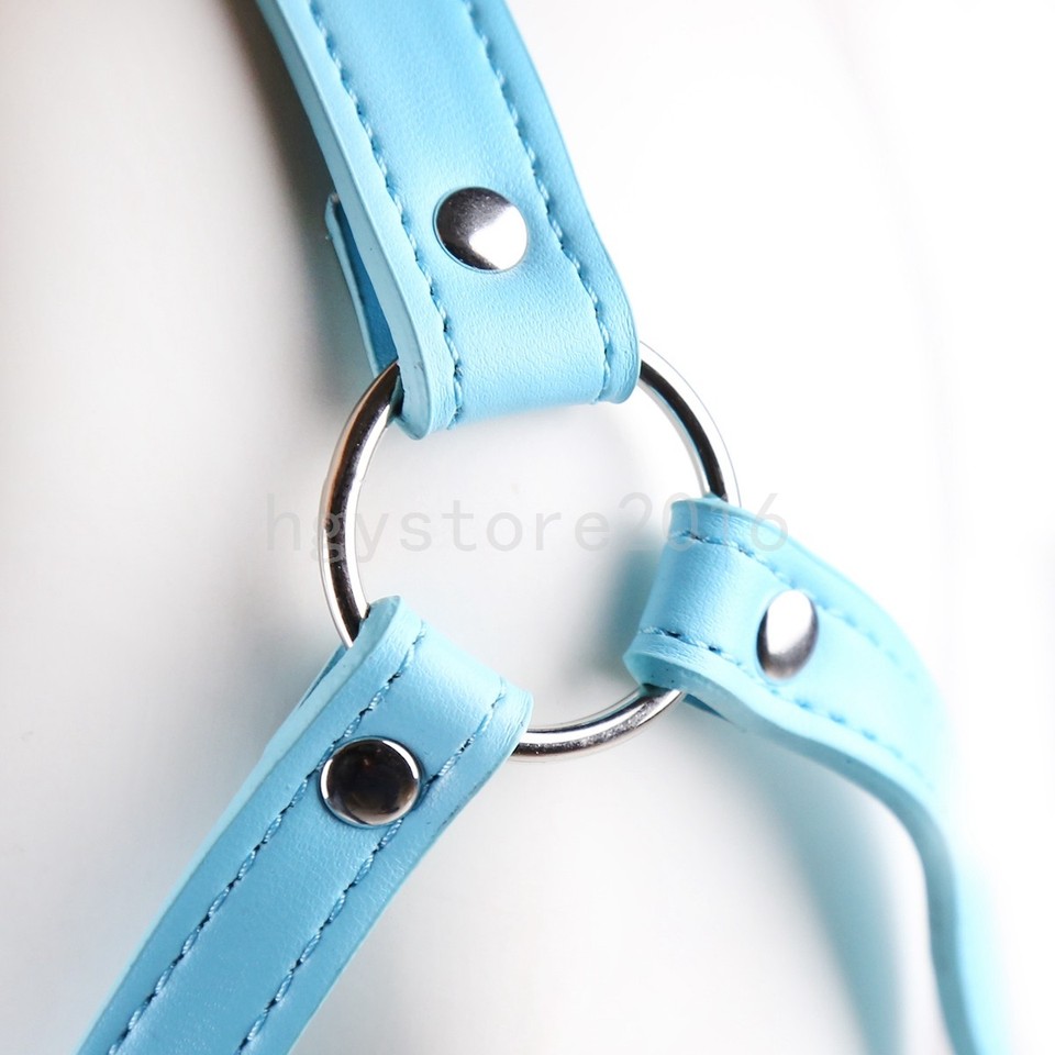 PU PU Full Head Harness Belt O-Rings Open Mouth Gag Oral play Slaver | eBay
