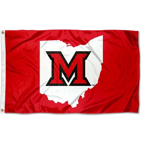 Miami Redhawks State Logo Flag Large 3x5 | eBay