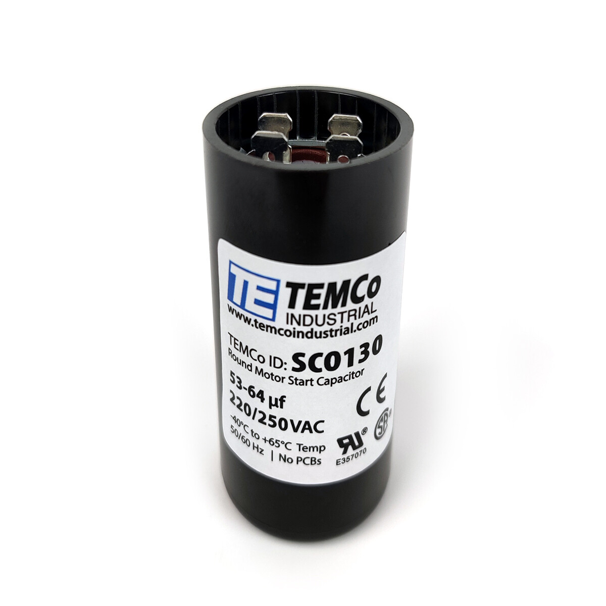 TEMCo 53-64 uf/MFD 220-250 VAC volts Round Start Capacitor 50/60 Hz ...