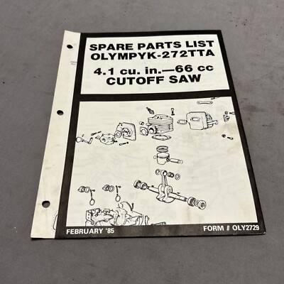 OLYMPYK 272TTA ILLUSTRATED SPARE PARTS LIST | eBay