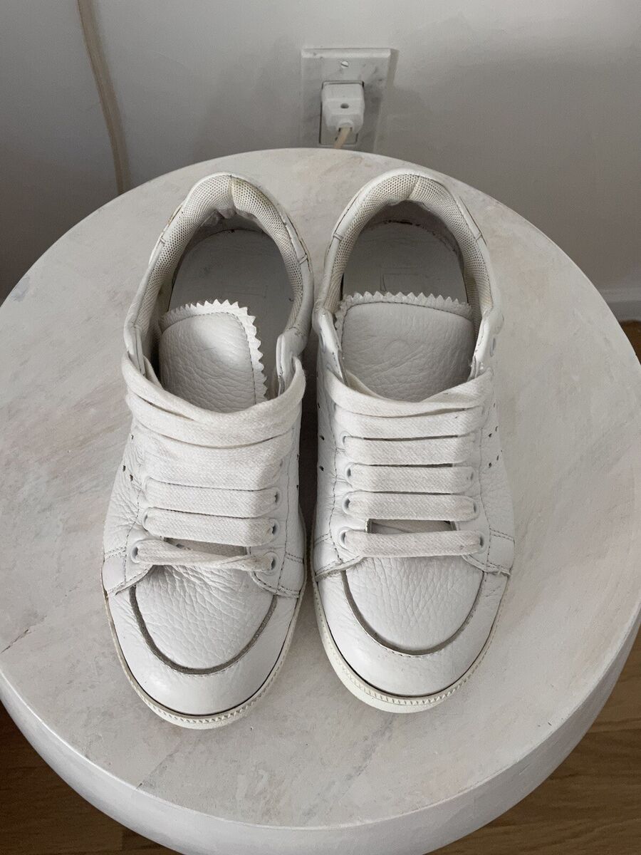 $490 Loewe - Smooth and Full-Grain Leather Sneakers - White $490 Loewe - Smooth and Full-Grain Leather Sneakers - White