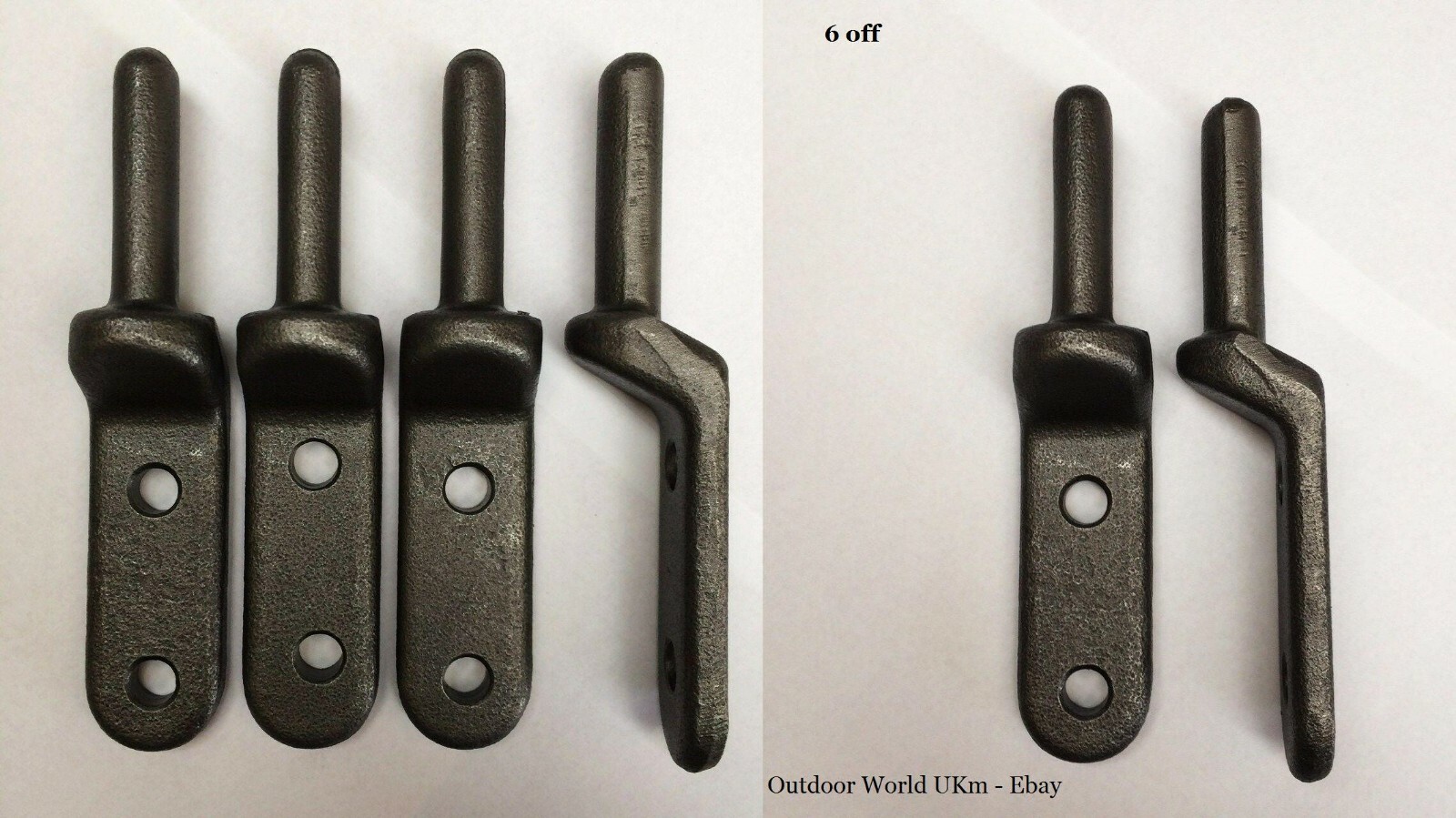 Tail Ramp Door Gate Hinges 12mm Pins Gudgeons Hangers Wrought Iron Bolt ...