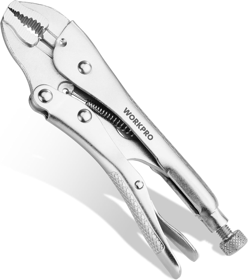 Locking Pliers, 4-Inch Curved Jaw Vice Grips Pliers, Chromium-Vanadium ...