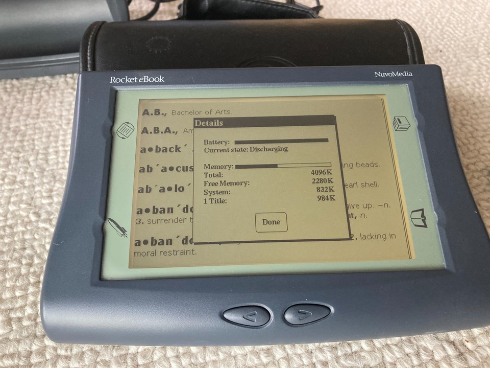 Vintage Rocket eBook by Nuvomedia Reader - with original box | eBay