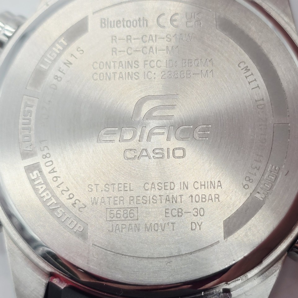 New Casio Edifice ECB-30D Bluetooth Analog Digital Men's Watch 49mm ...
