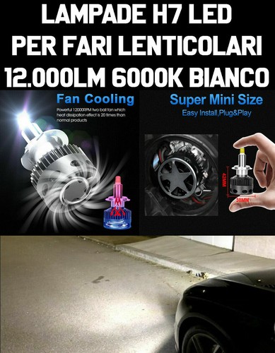KIT LED H7 6000K CANBUS PER LENTICOLARI MERCEDES CLASSE B W245 NO ...