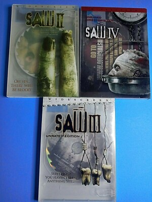 Lot Of 3 DVDs SAW Collection 2, 3 and 4-Widescreen Editions Uncut | eBay