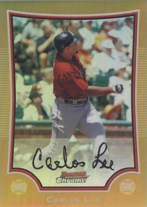 2009 Bowman Chrome - Carlos Lee #23 Gold Refractor /50 for sale online ...