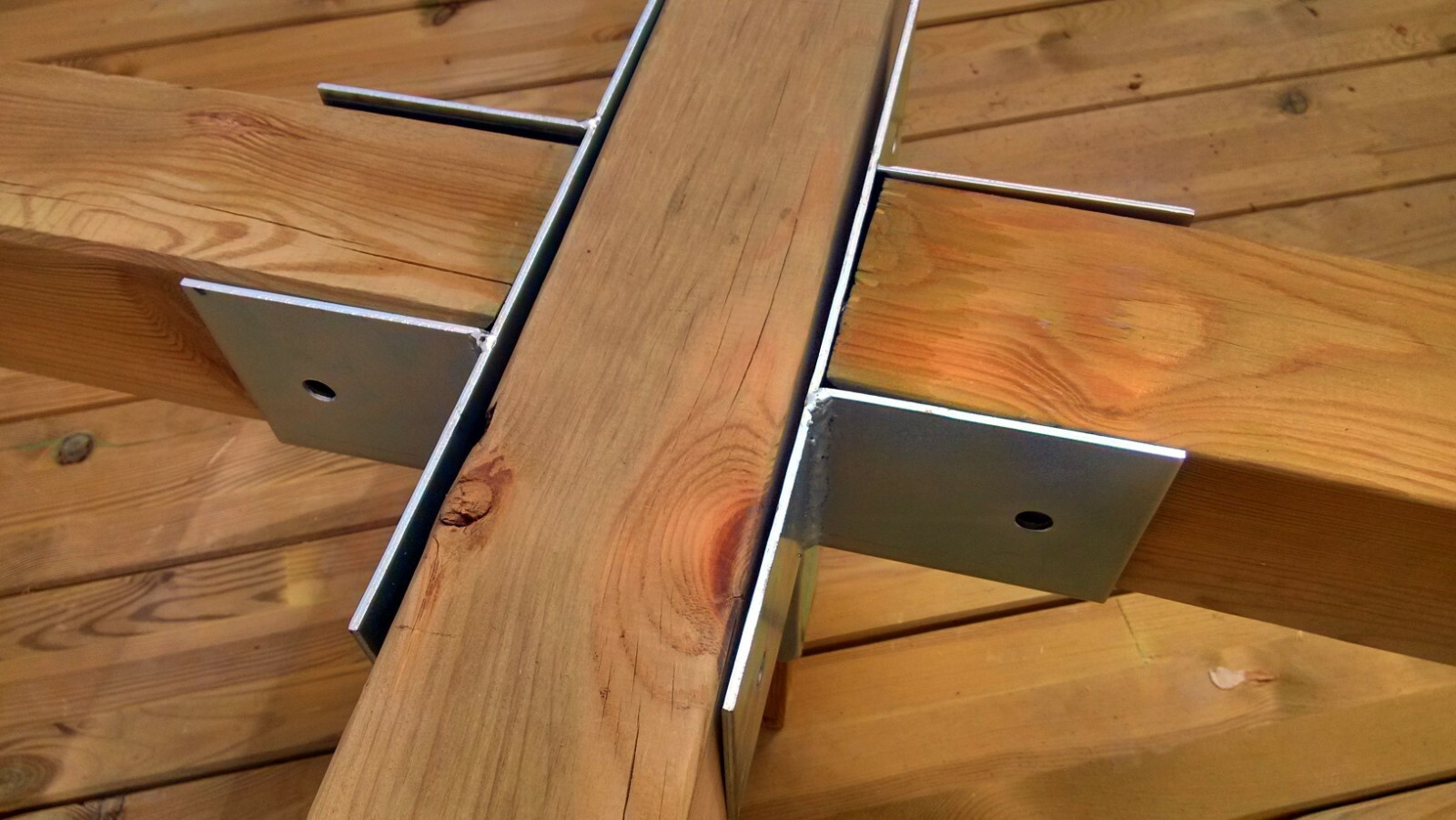 Holzverbinder 5-Wege aus Stahl verzinkt Pfostenverbinder für Pfosten ...