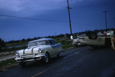 Kodak 35mm Slide1950s Kodachrome Car Accident Flipped Car Underexposed ...