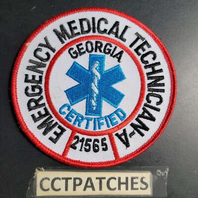 GEORGIA CERTIFIED EMERGENCY MEDICAL TECHNICIAN 21565 EMS EMT PATCH | eBay