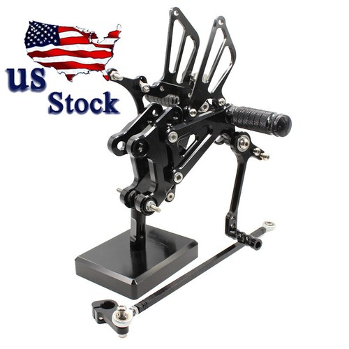 CNC Racing Foot pegs Rearset Black For Yamaha YZF R125 2008-2012 2013 ...
