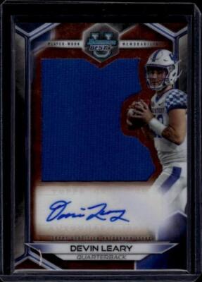 2023 Bowman Best University Devin Leary Jumbo Relic Auto | eBay