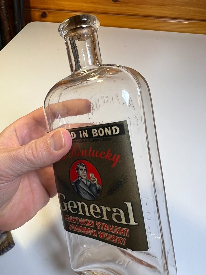 Antique Bond Bonded Label Old Kentucky Bourbon Whiskey Bottle Alameda ...