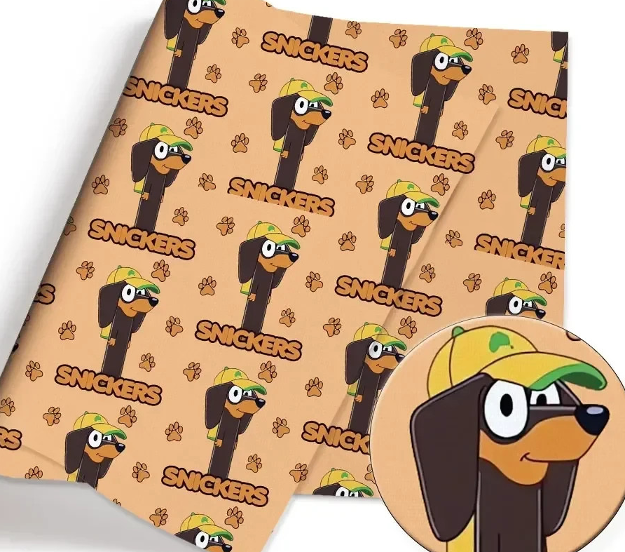 Bluey Bingo Snickers character polyCotton Fabric Half Yard (18” x 55 ...