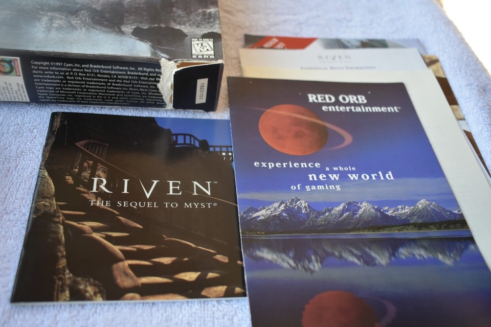 Riven: The Sequel to Myst (PC, 1997) (Game, Manuals, Big Box, Case ...