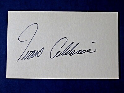 IVAN CALDERON SIGNED 3x5 INDEX CARD ~ WHITE SOX D. 2003 ~ 100% ...