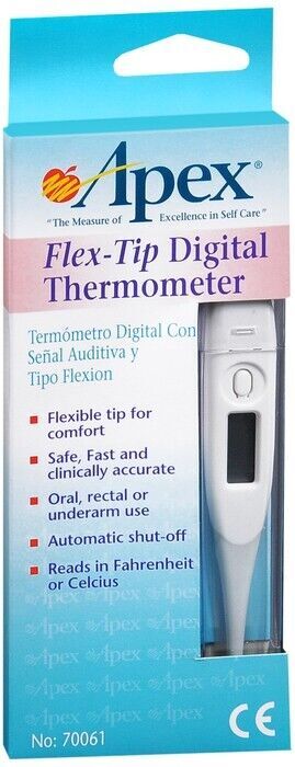APEX DIGITAL THERMOMETER 70061B FLEX-TIP 76855700617 | eBay